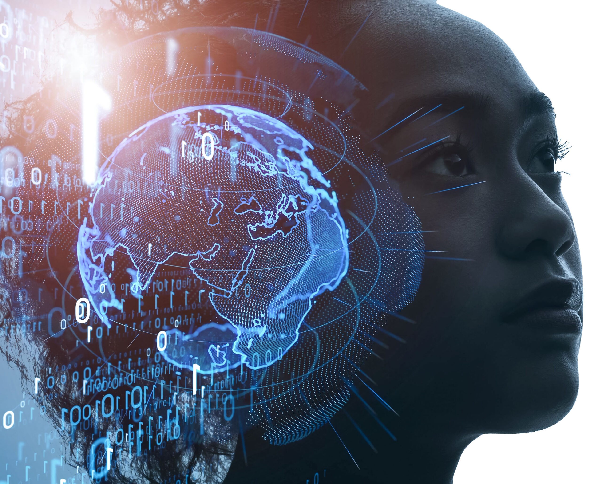 AI (Artificial Intelligence) concept. Deep learning. Digital ...